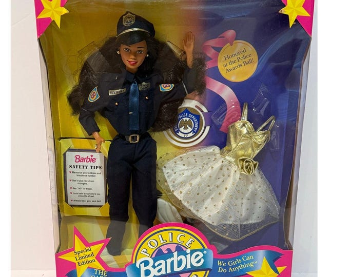 Vintage Police Officer Barbie 1993 Career Collection Mattel 10689 NRFB ...
