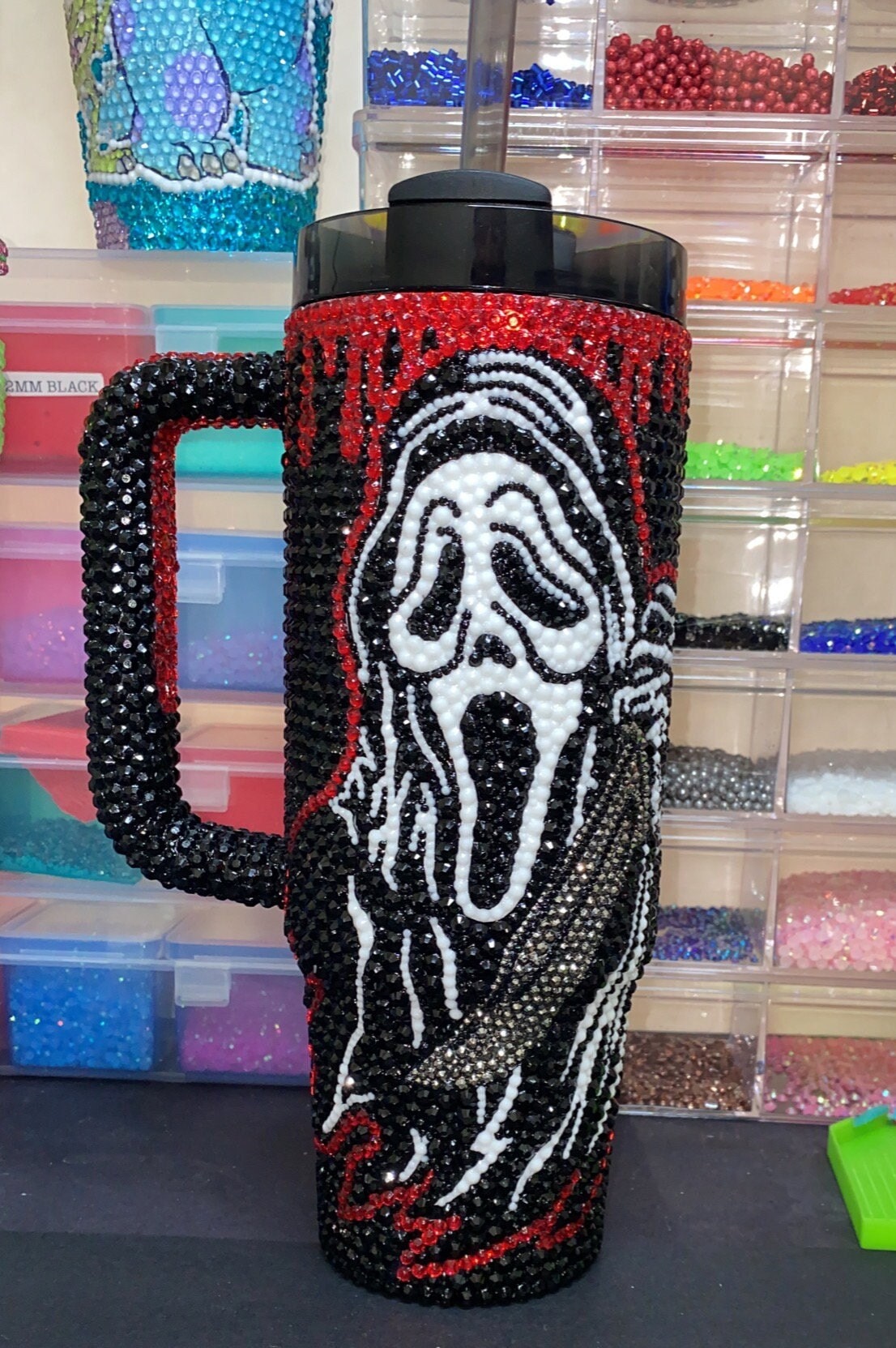 Ghostface Rhinestone Tumbler/ Rhinestone Tumbler/ Stanley Ghostface Cup ...