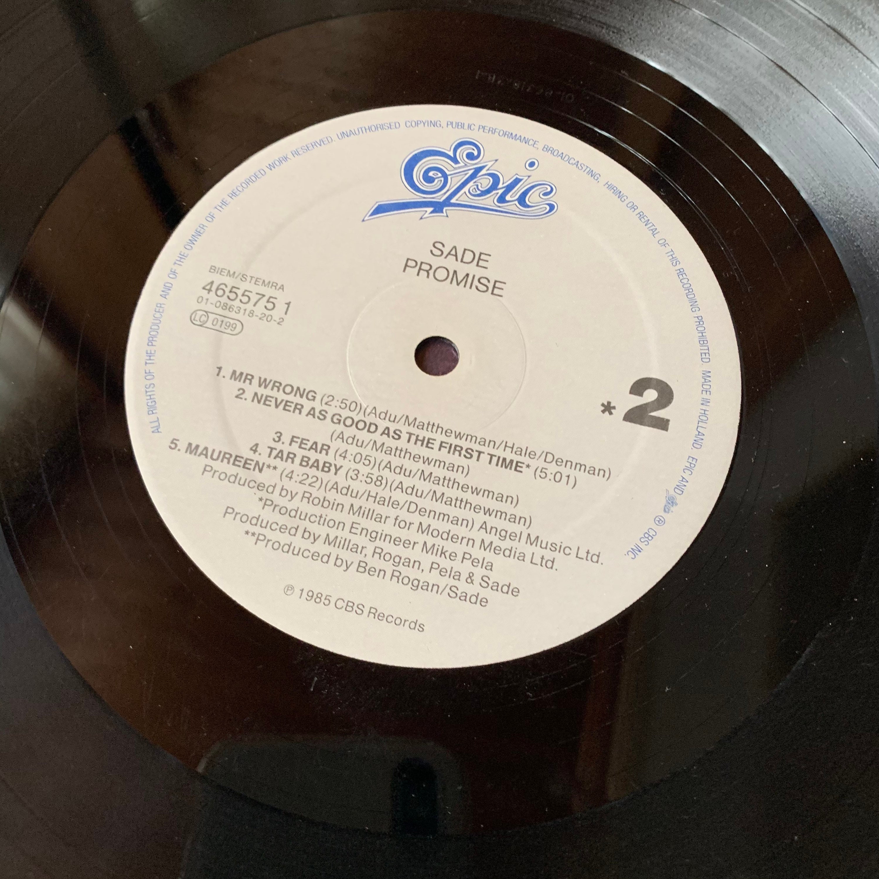 1985 Sade - Promise Vinyl Record/pop Vinyl/ Vintage 80’s Vinyl/ LP ...