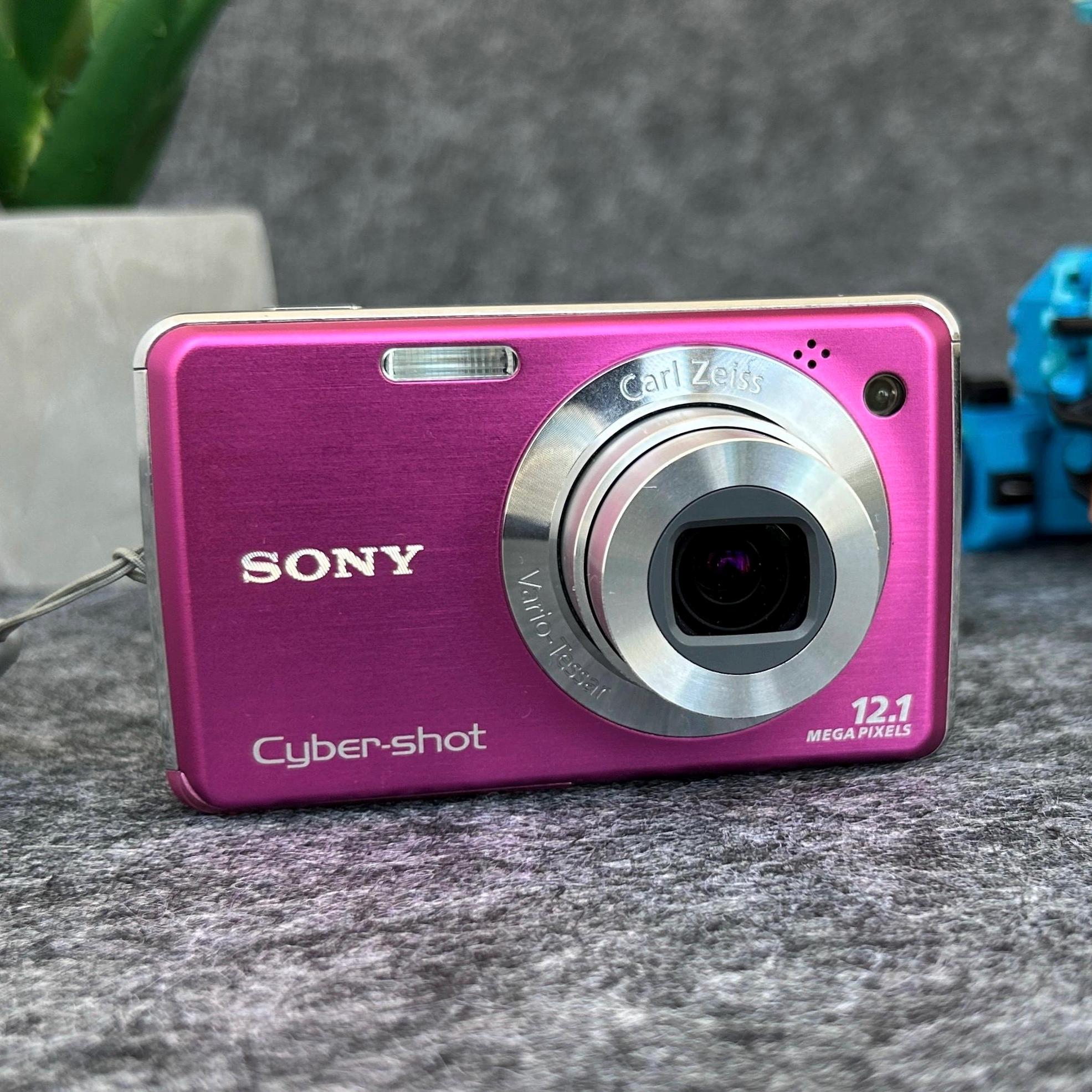Pink Sony Cybershot DSC-W220 12.1MP Digital Camera With Battery Charger ...