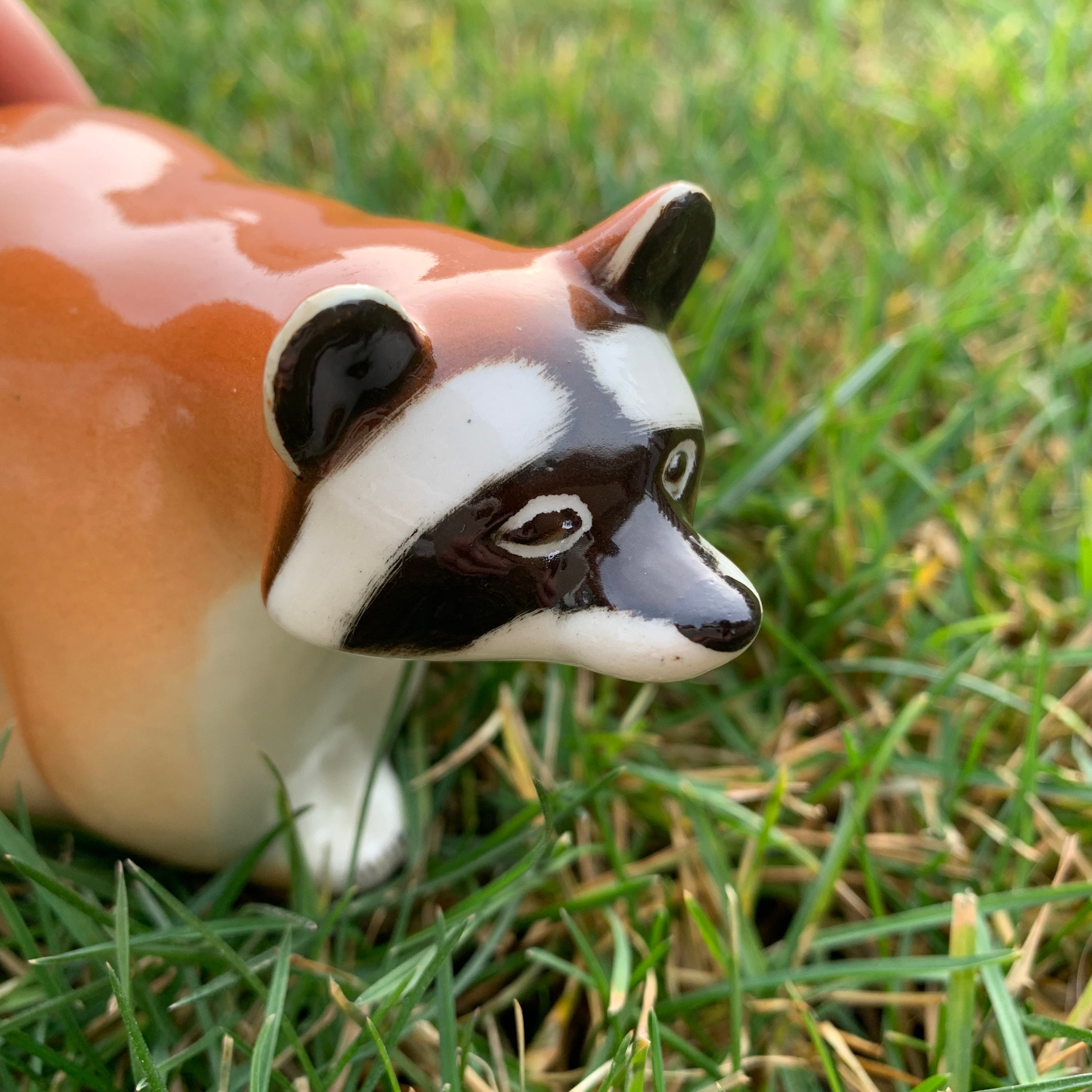 Vintage Ceramic LFZ Raccoon Figurine/Made In USSR/Vintage Figurine ...