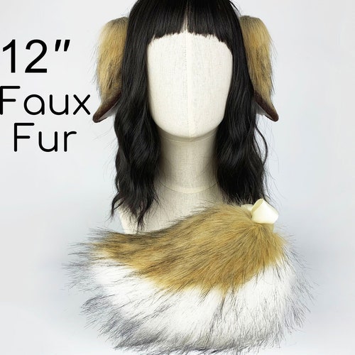 White Gray Lop Bunny Ear Cosplay Bunny Petplay Ear and Tail - Etsy