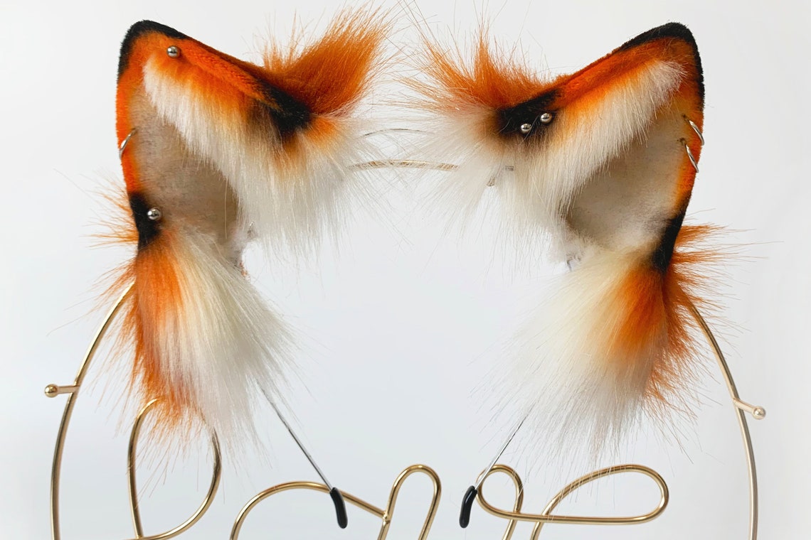 Red Fox Ear and Tail Set Wolf Ear and Tail Set Cat Ear and - Etsy