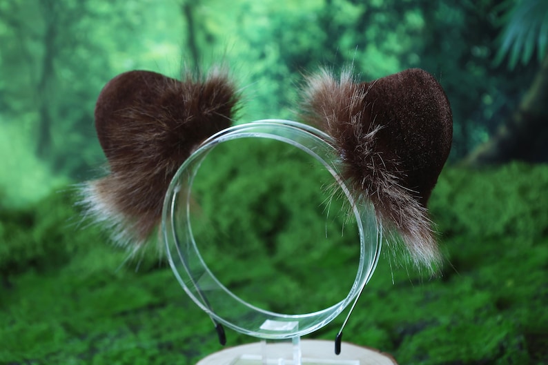 Realistic Faux Fur Lion Ear and Tail Set Kemonomimi Lion Tail and Ear ...