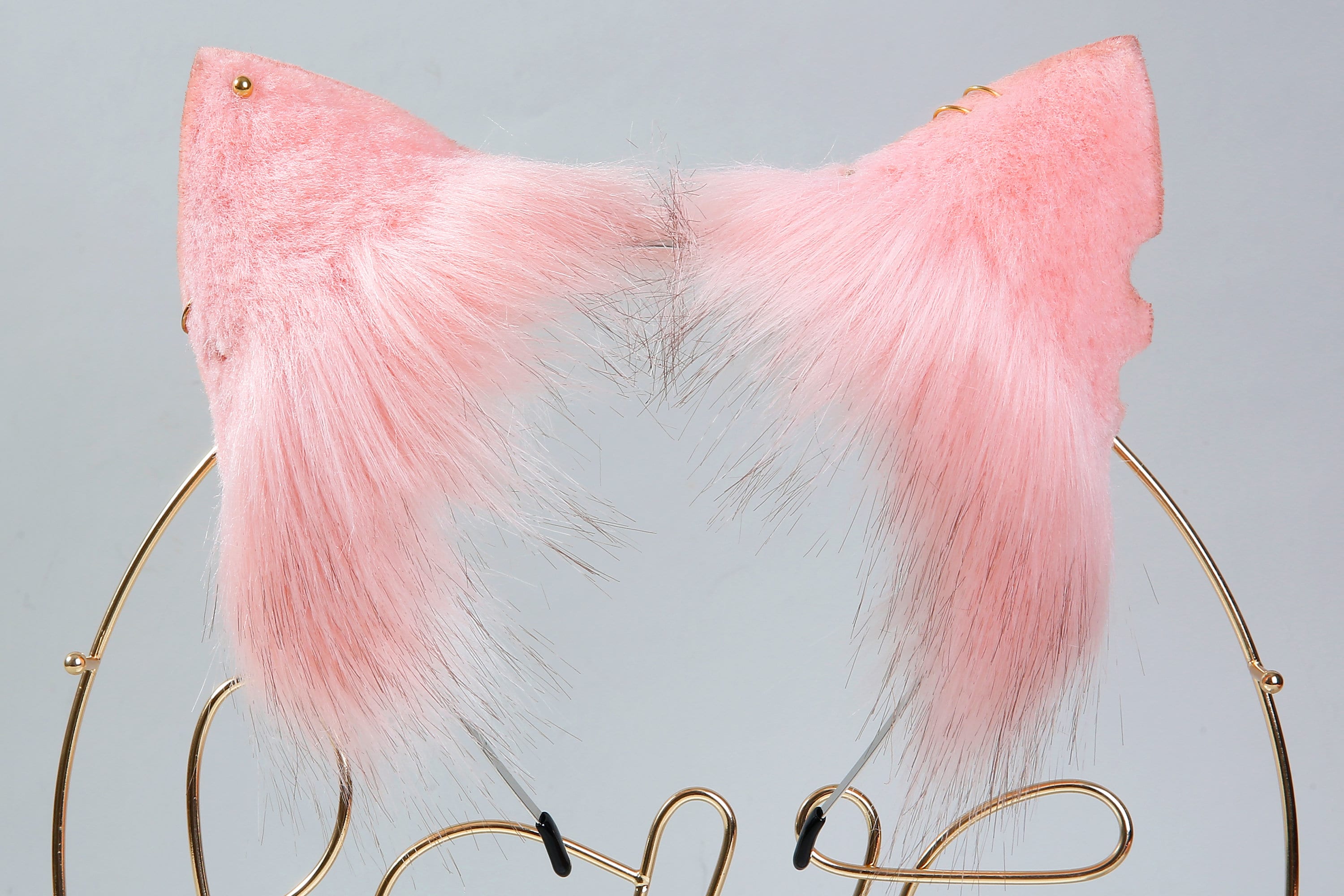 Pink Cat Ear and Tail Set Petplay Ear Kitten Tail Plug Cat | Etsy