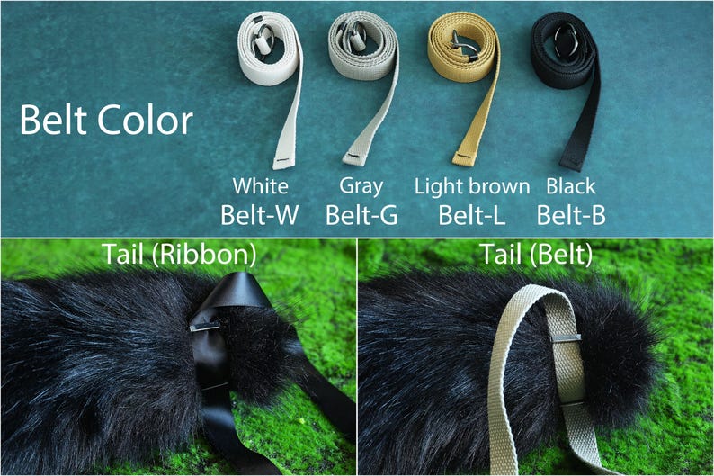 Squirrel Ear and Tail Faux Fur Squirrel Tail and Ear Set Animal Cosplay ...