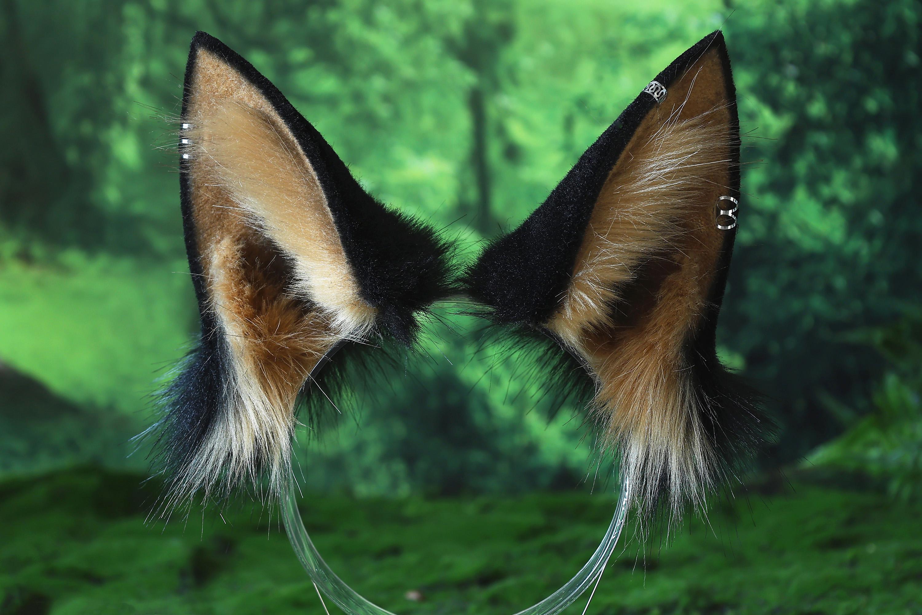 German Shepherd Dog Tail and Ear Alsatian Wolf Dog Faux Fur Furry Shiba ...