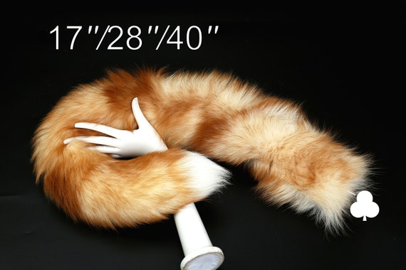 Real Fur Fox Tail Plug Fox Tail Butt Plug Wolf Tail Plug Anal - Etsy