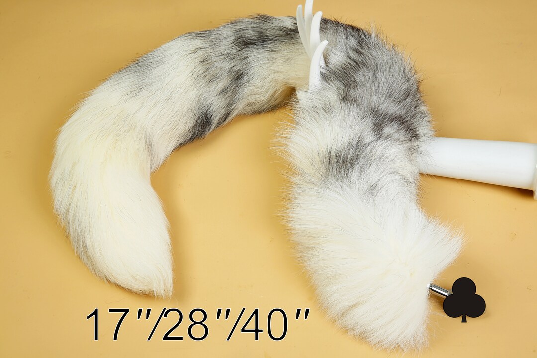 White Black Real Fox Tail Plug Fox Tail Butt Plug Wolf Tail - Etsy Israel
