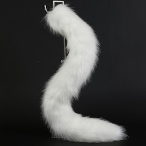 Realistic White Kitten Ear and Tail Set Kitten Tail and Tail Cat Ear ...