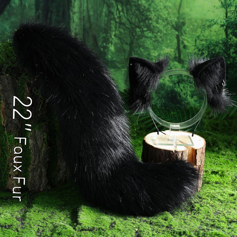 Black Fluffy Tail - Etsy UK