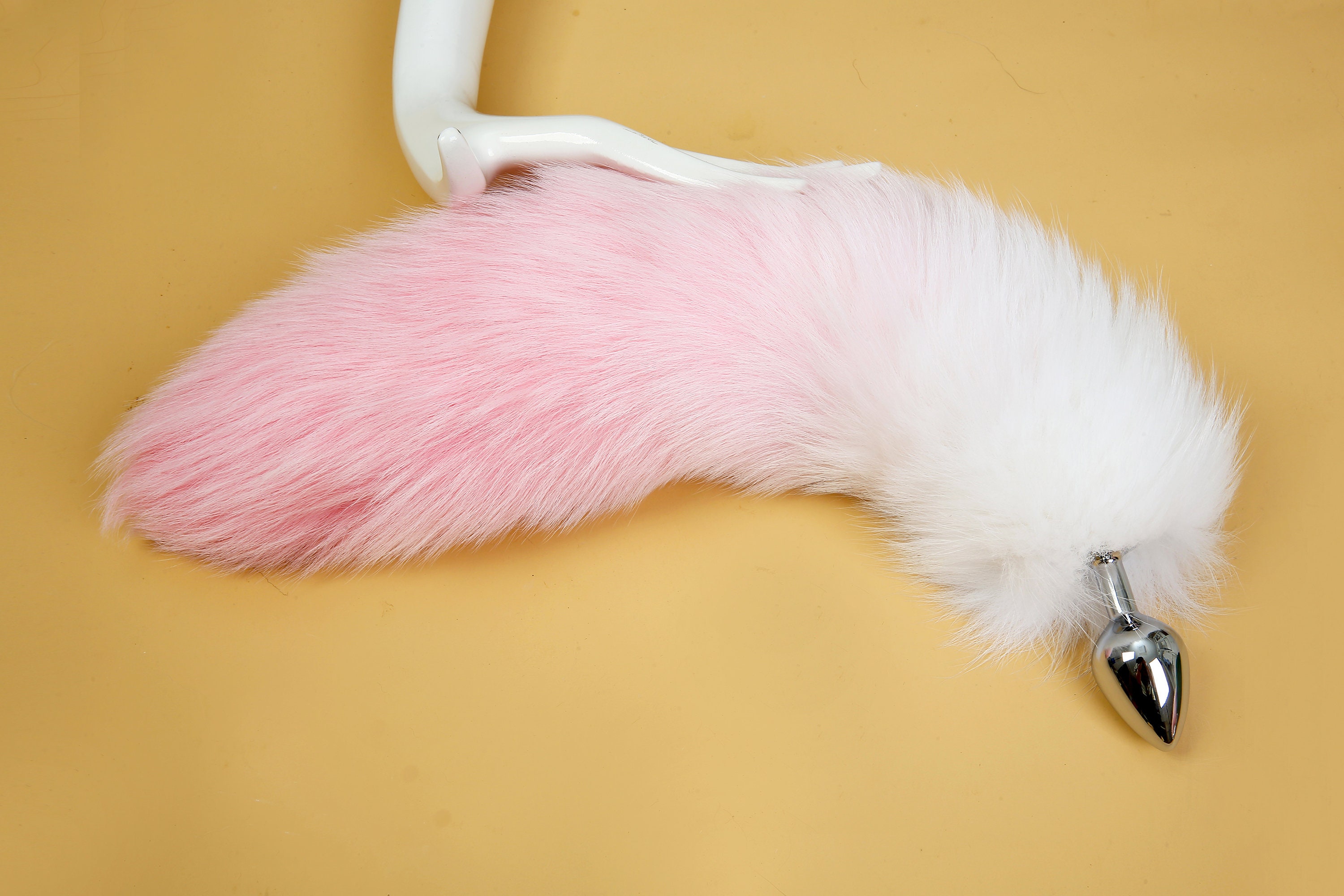 Pink White Fox Tail Butt Plug Fox Tail Plug Wolf Tail Plug - Etsy