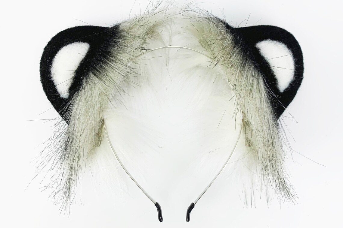 Gray Faux Fur Snow Leopard Ear and Tail Plug Set Snow Leopard - Etsy