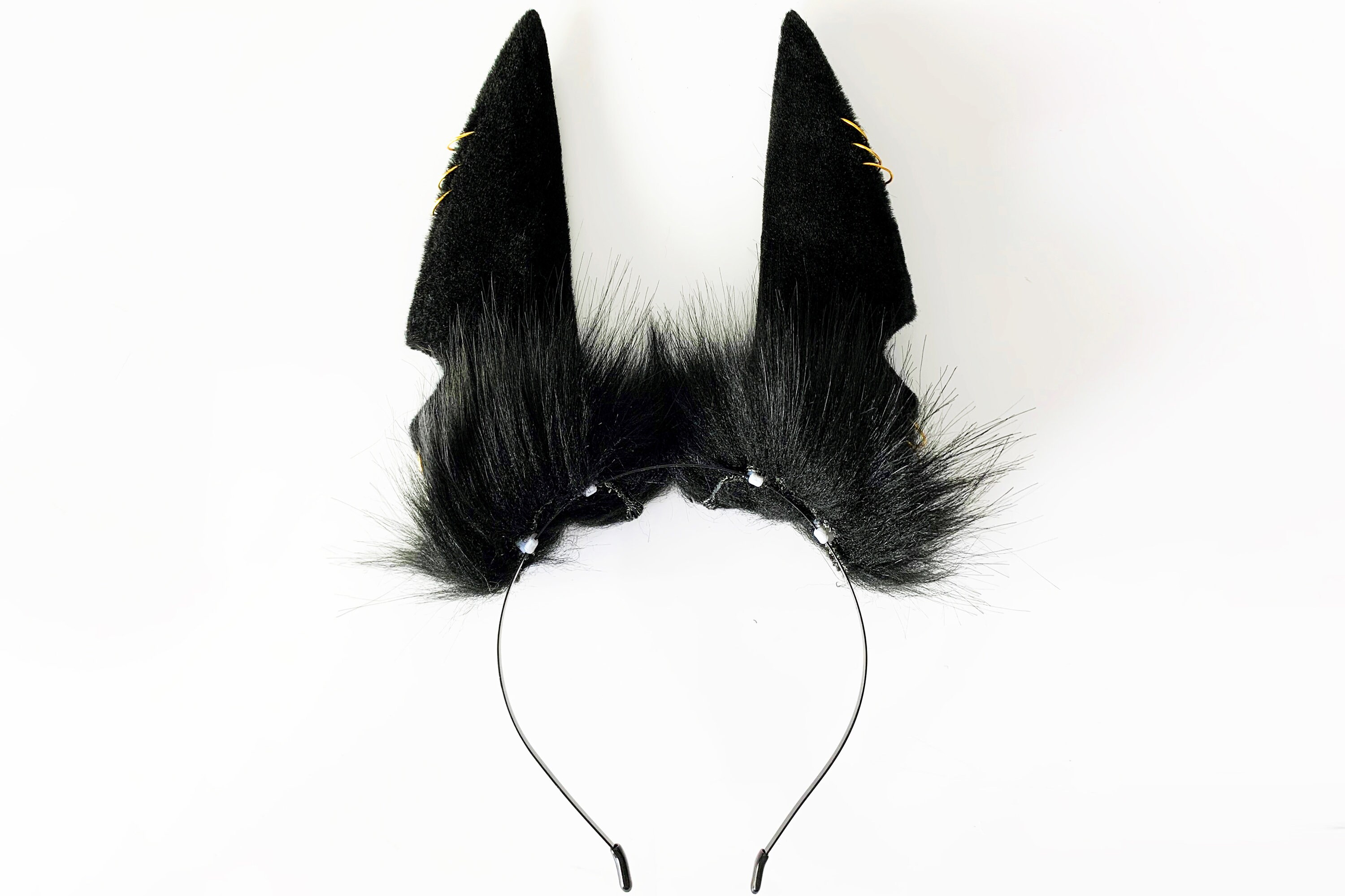 Black Realistic Anubis Wolf Ear Smulational Beast Ear Faux Fur - Etsy UK