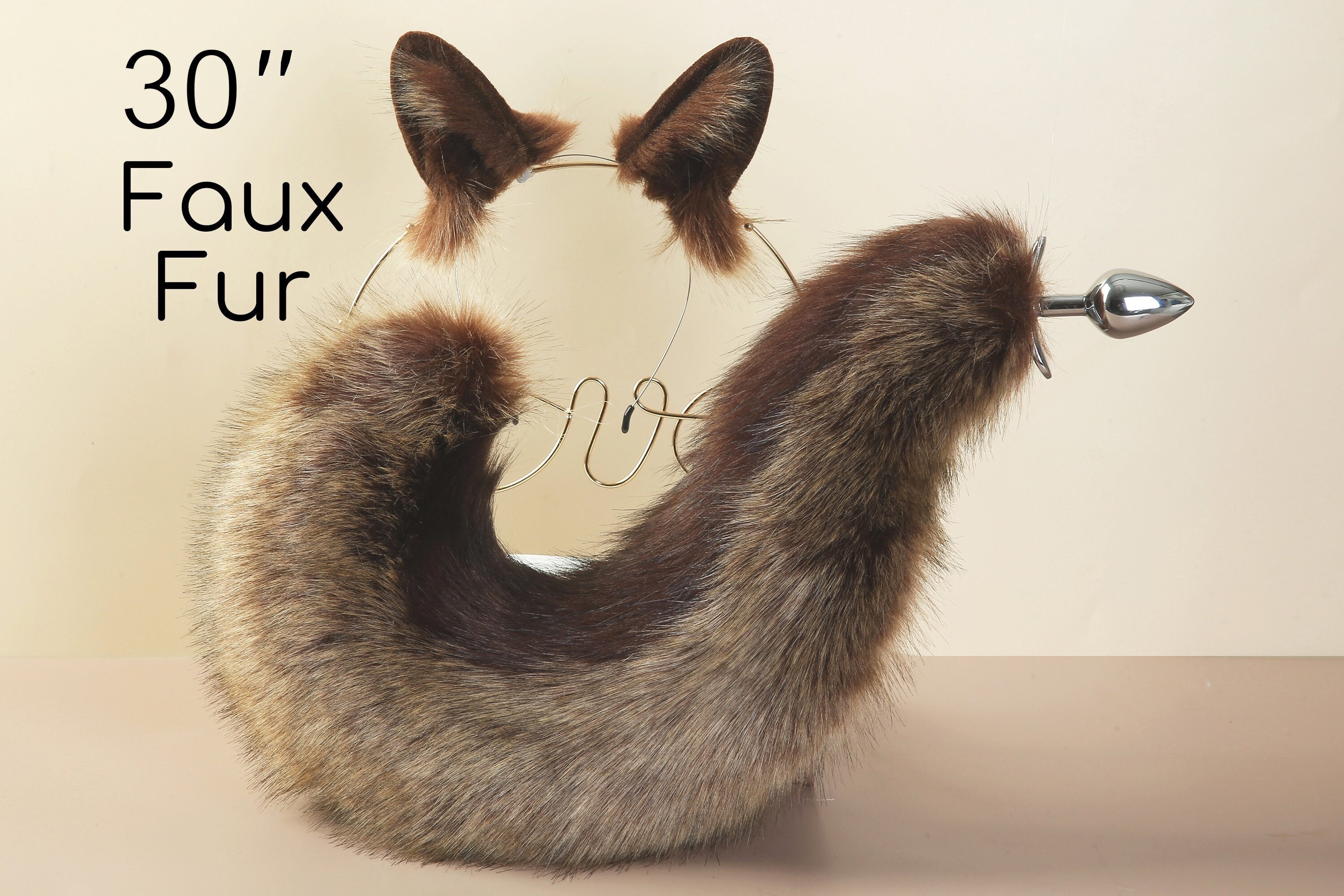 Squirrel Ear and Tail Set Squirrel Tail Plug and Ear Set - Etsy