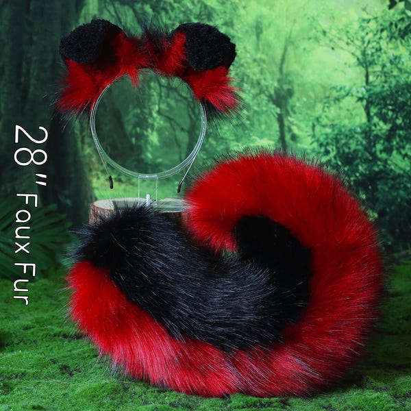 Kemonomimi Black Red - Etsy