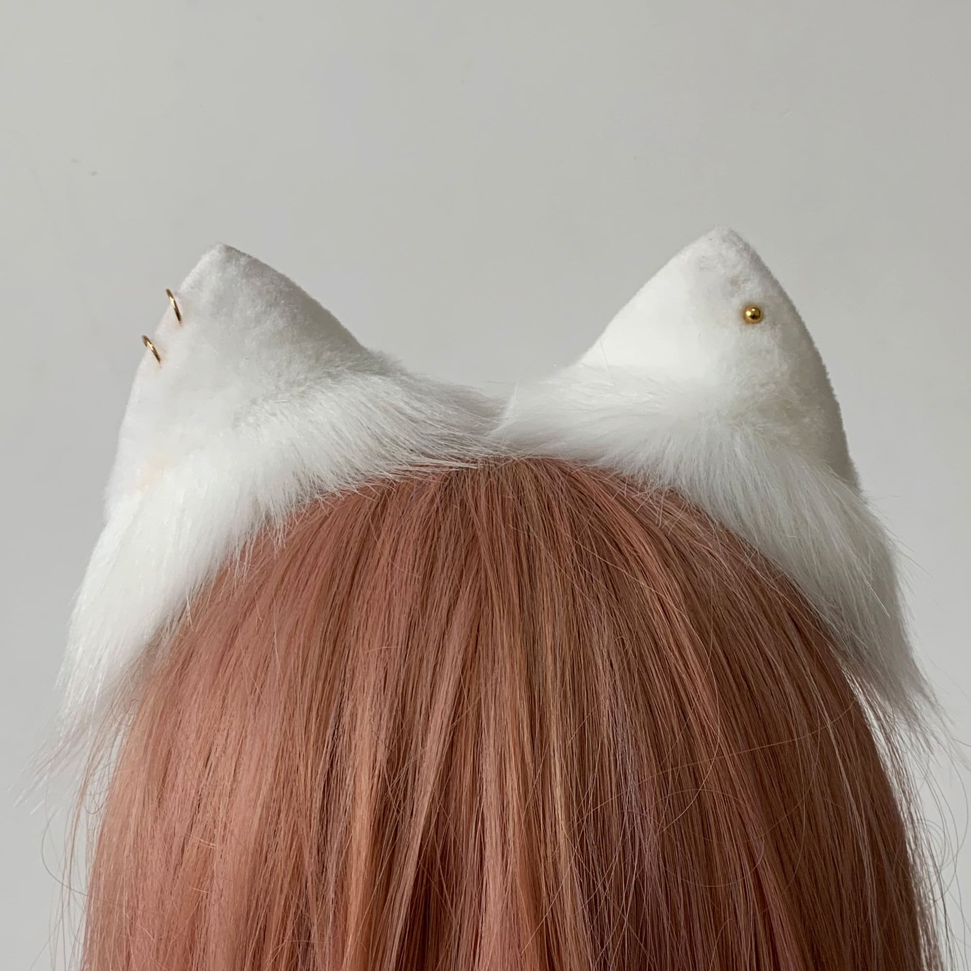 Realistic Faux Fur Fox Ear Headband White Fox Cosplay Ear Wolf Ear ...