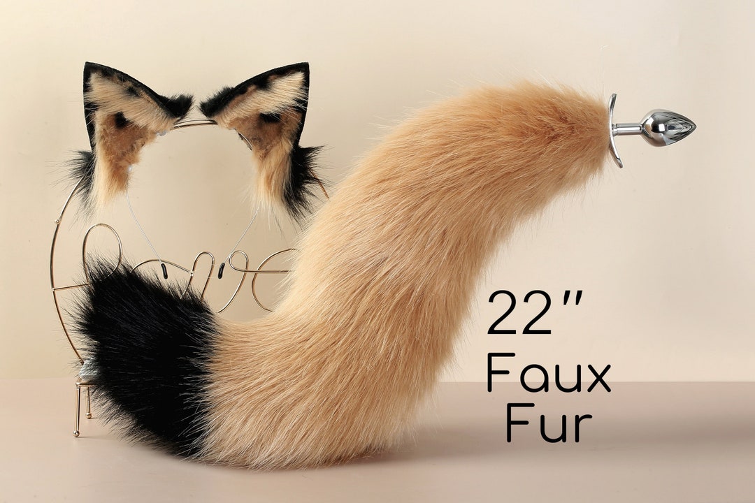 Faux Fur Fox Ear And Tail Set Wolf Ear And Tail Set Cat Ear Etsy