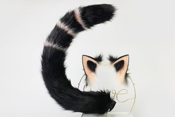 Black Pink Catra Cat Ear and Tail Set Cosplay Ear Petplay Ear - Etsy