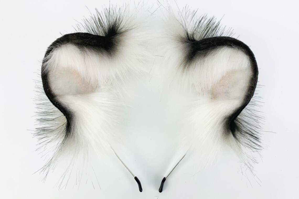 Gray Faux Fur Snow Leopard Ear and Tail Plug Set Snow Leopard - Etsy