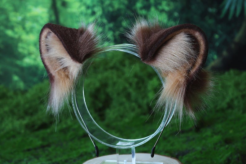Realistic Faux Fur Lion Ear and Tail Set Kemonomimi Lion Tail and Ear ...