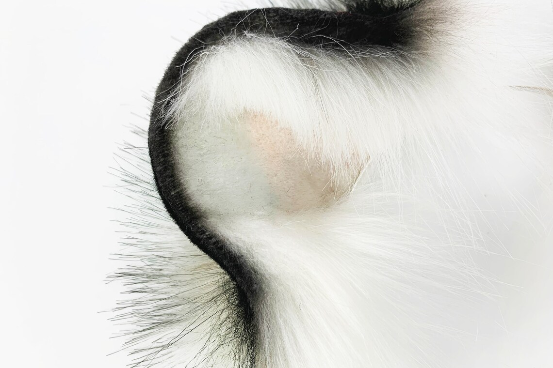 Gray Faux Fur Snow Leopard Ear and Tail Plug Set Snow Leopard - Etsy