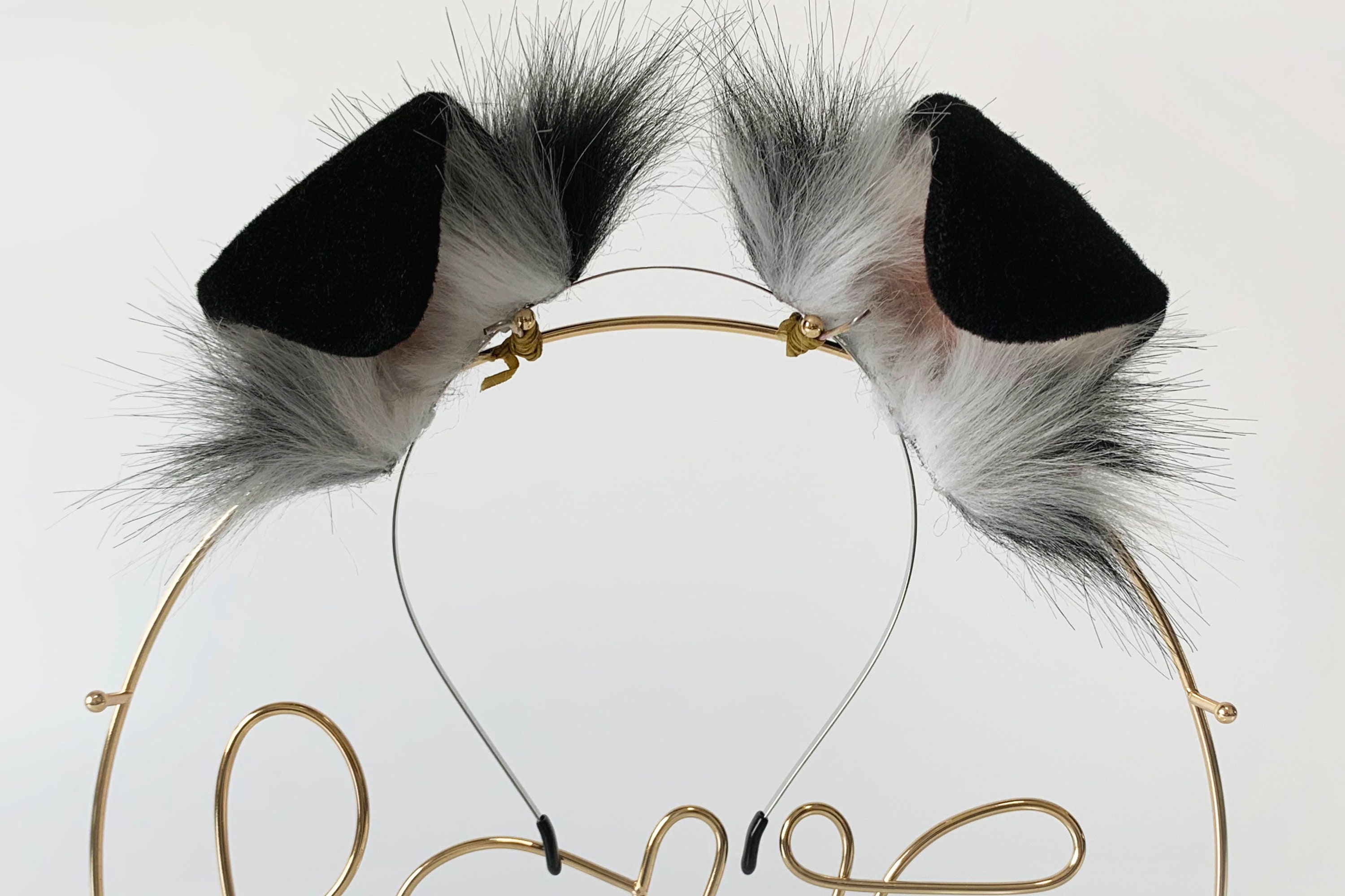 Black White Shepherd Dog Tail and Ear Set Dog Ear and Tail Set Animal ...