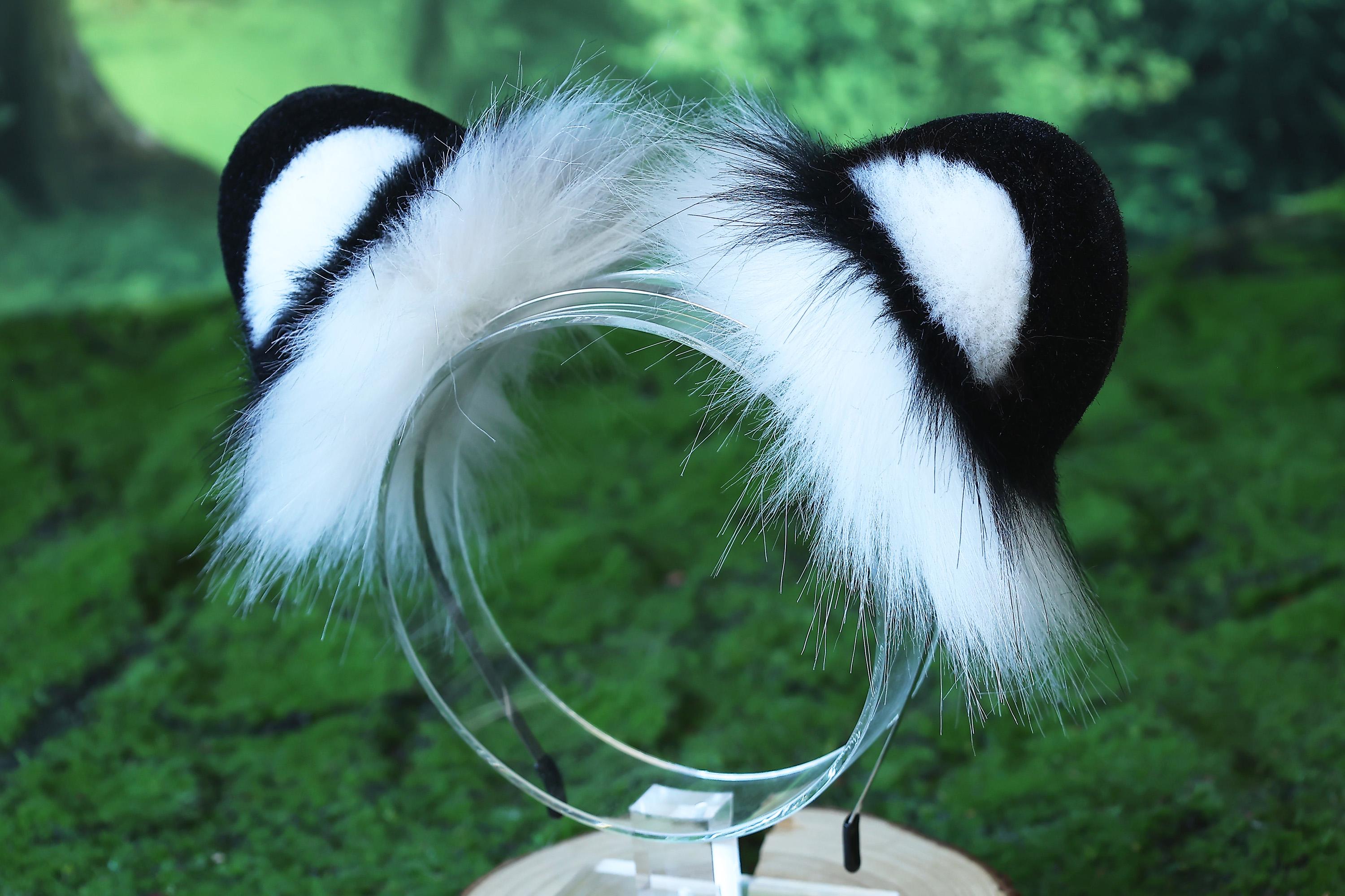 Realistic Faux Fur White Tiger Ear and Tail Set Tiger Tail and Ear ...