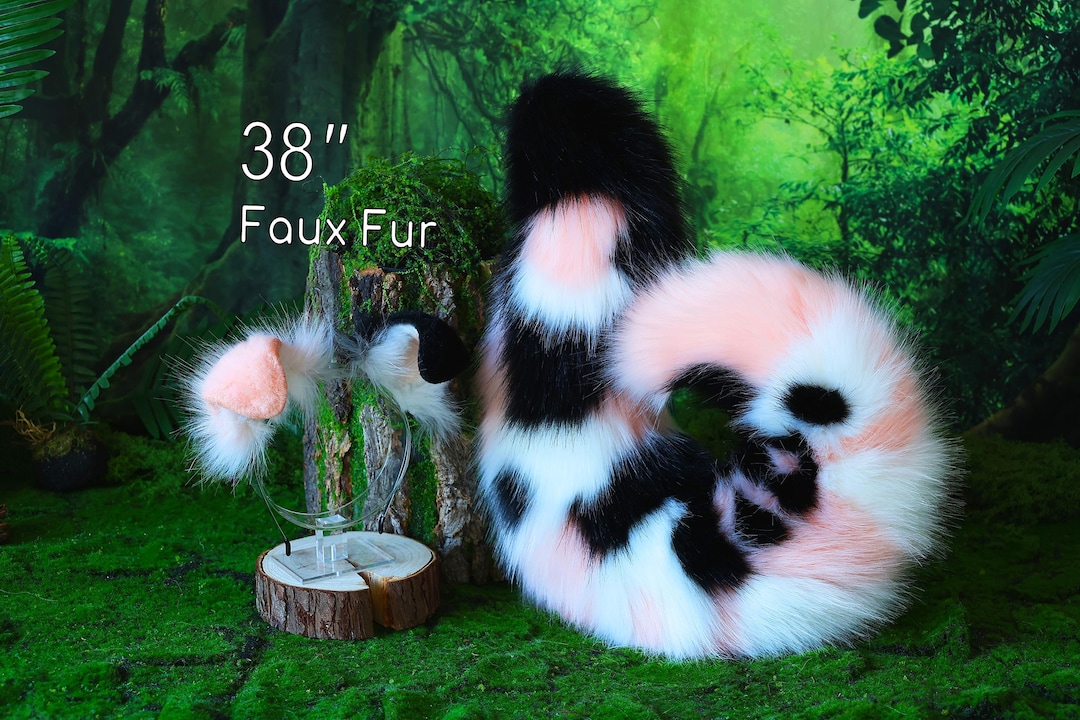 Faux Fur Shepherd Dog Tail and Ear Set Shiba Inu Dog Ear and Tail Big ...