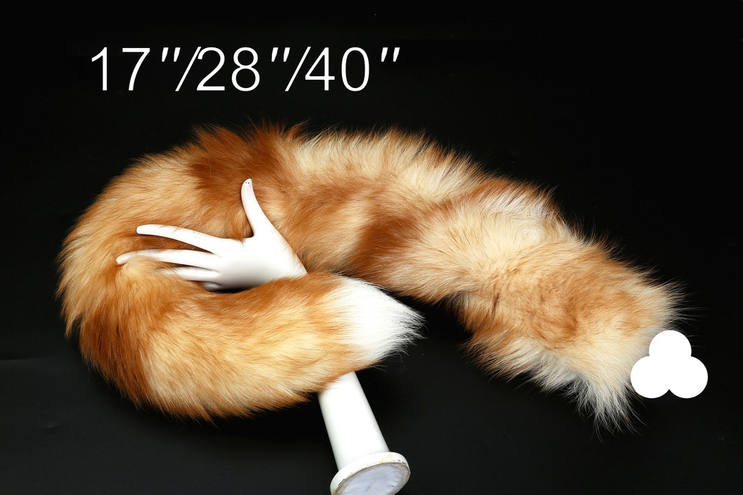 Real Fox Fur Fox Tail Cosplay Wolf Tail Cat Tail Kitten Tail Petplay ...