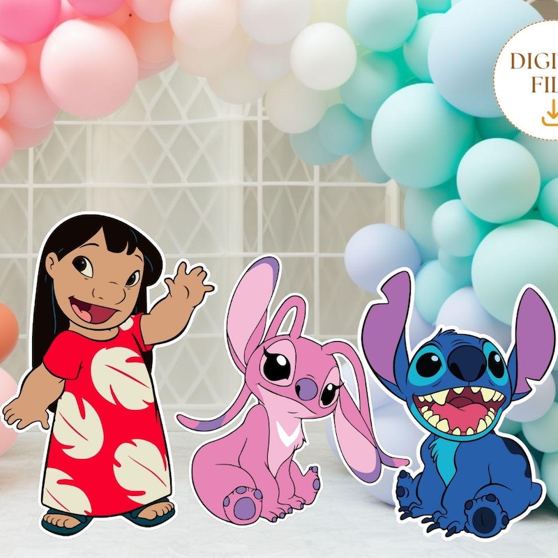Stitch Birthday Party Cutout - Etsy UK