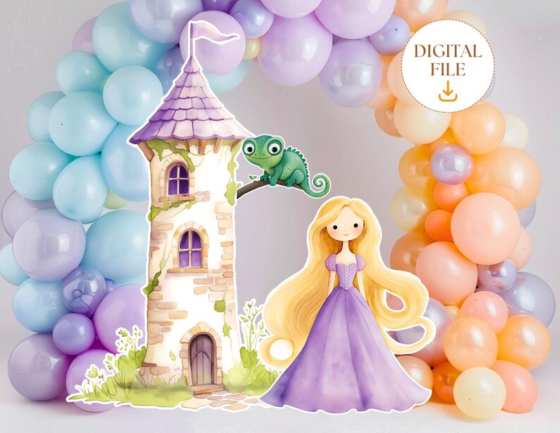 Rapunzel Cutout, Tangled Big Decor, Princess Castle Rapunzel Party ...