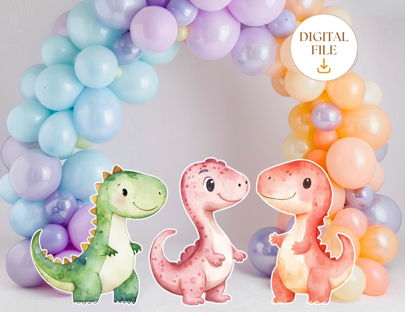 Dinosaur Cutouts Bundle, Dinosaur Theme Birthday Party Baby Shower ...