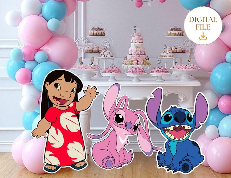 Lilo and Stitch Cutout Bundle, Stitch Party Theme, Lilo and Stitch Big ...