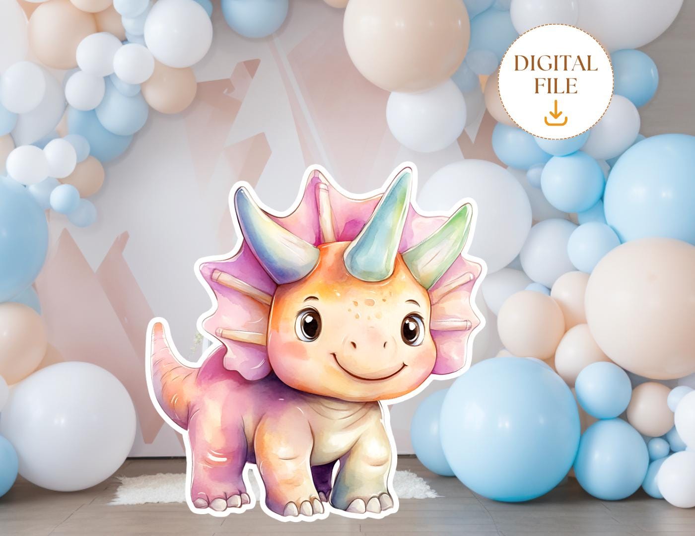 Dinosaur Cutouts for Baby Shower, Dinosaur Theme Birthday Party Decor ...