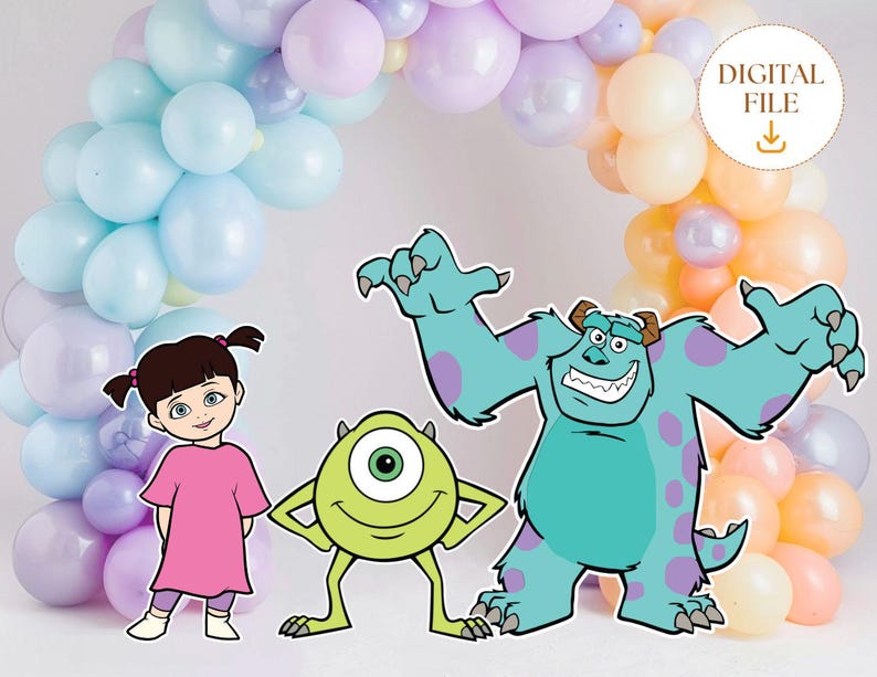 Monsters Inc Cutout Bundle, Monsters Inc Big Decor Party Decoration ...