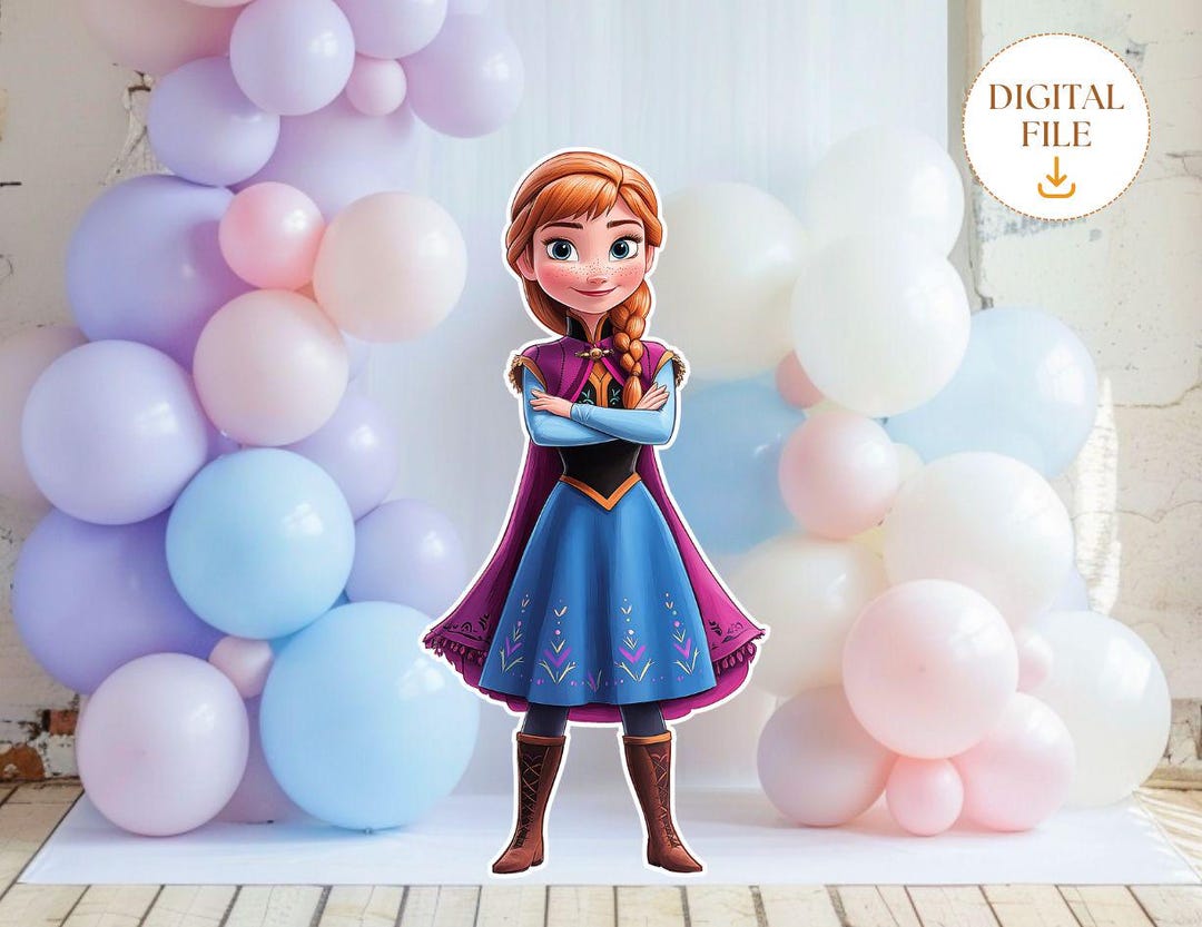 Anna Cutout, Frozen Cutouts, Frozen Party Decoration, Frozen Birthday ...