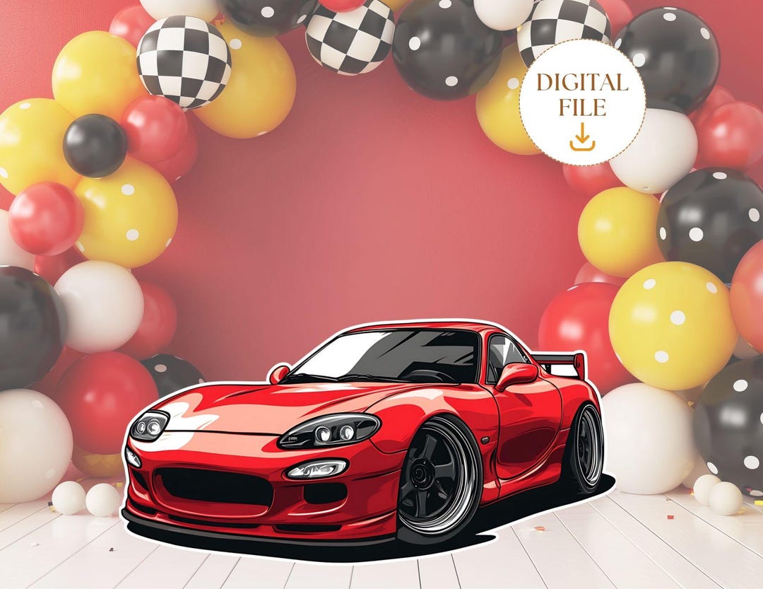 Race Car Birthday Cutouts, Racing Theme Party Decor, Red Car Stand up ...