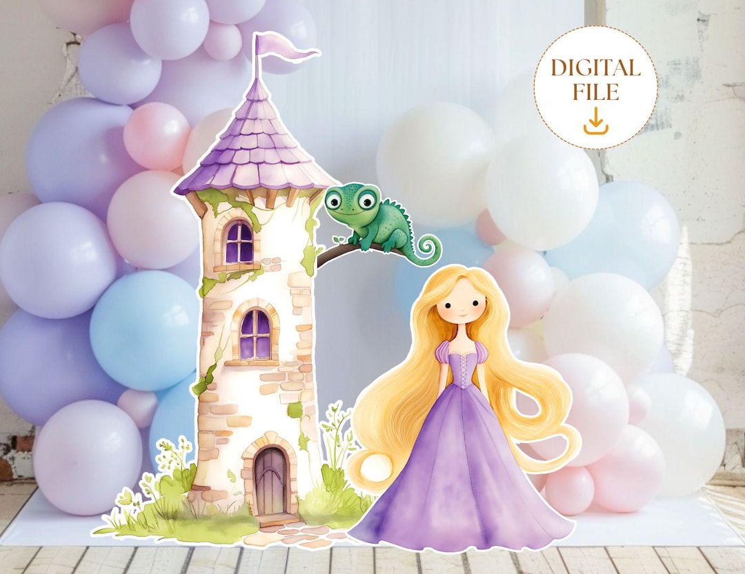 Rapunzel Cutout, Tangled Big Decor, Princess Castle Rapunzel Party ...
