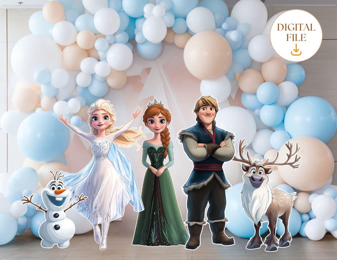 Frozen Cutout Bundle, Frozen Party Decoration, Elsa Anna Kristoff Olaf ...