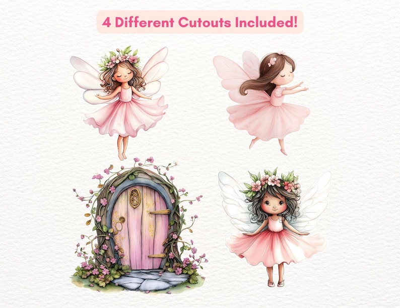 Fairy Big Decor Cutout Bundle Cute Fairy Birthday Fairy Party ...