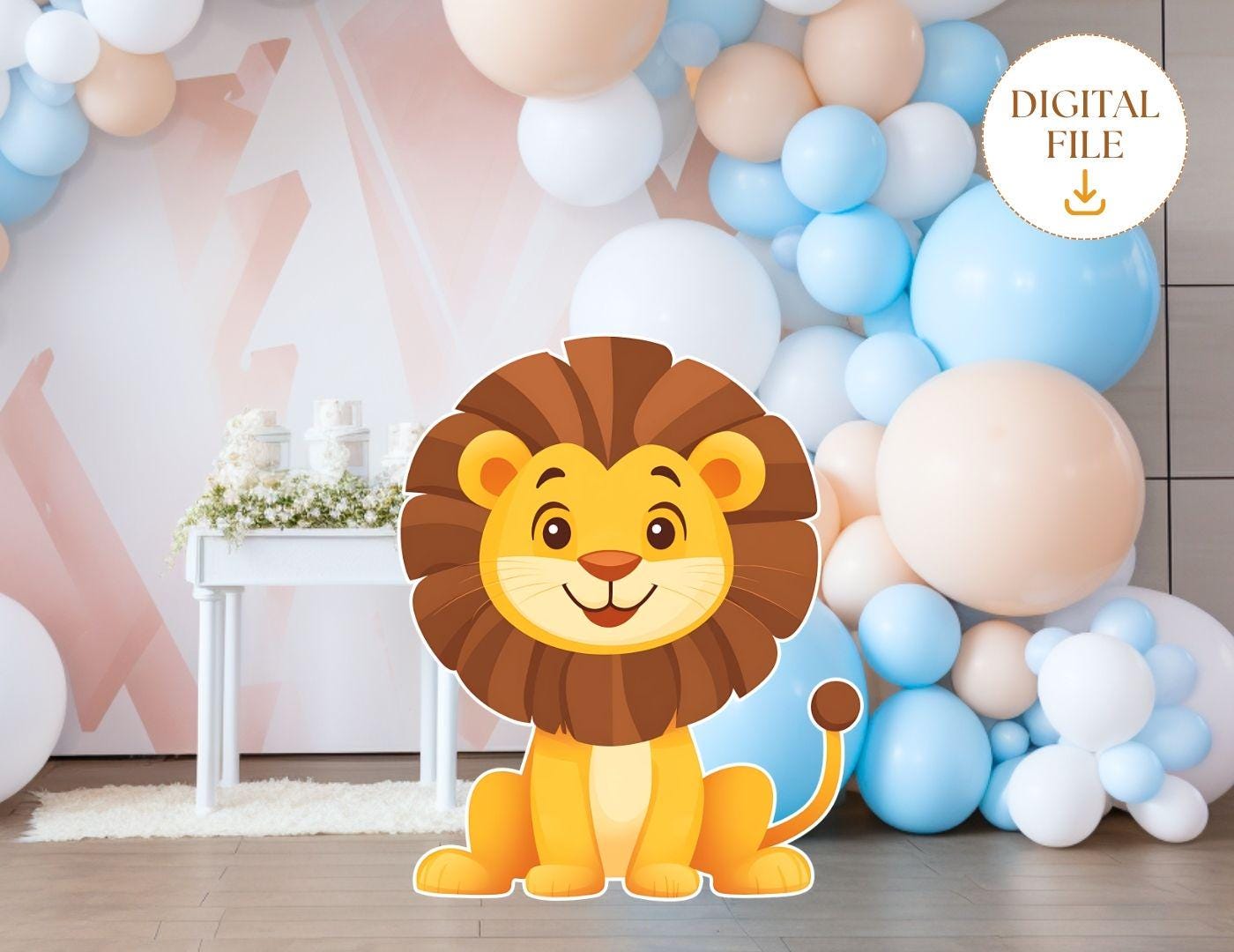 Safari Animals Cutout, Jungle Animal Cutouts, Cute Lion Big Decor ...