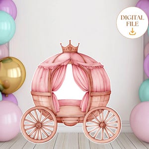 Carriage Big Decor Cutout Princess Birthday Party Large Princess ...