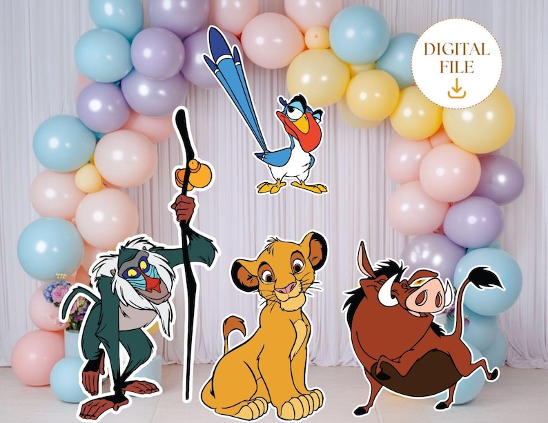 Lion King Cutout Bundle, Simba Lion King Birthday Party Decoration ...