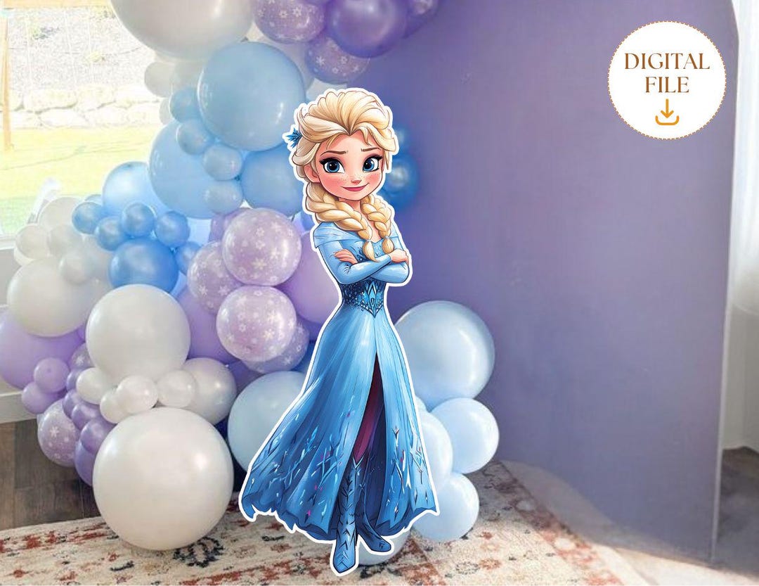Elsa Cutout Decor, Frozen Birthday Decor, Frozen Party Cutouts, Elsa ...
