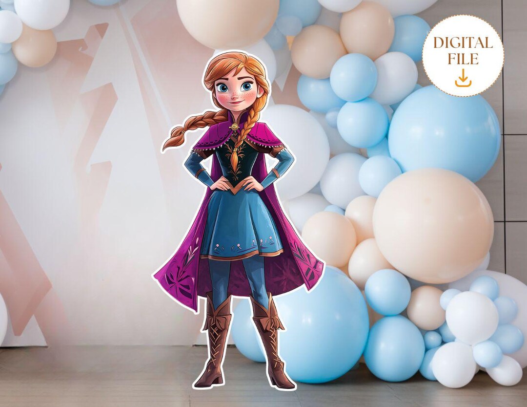 Anna Cutout, Frozen Decor, Frozen Party Decoration Theme, Birthday ...