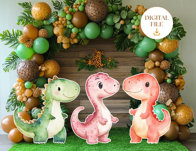 Dinosaur Cutouts Bundle, Dinosaur Theme Birthday Party Baby Shower ...