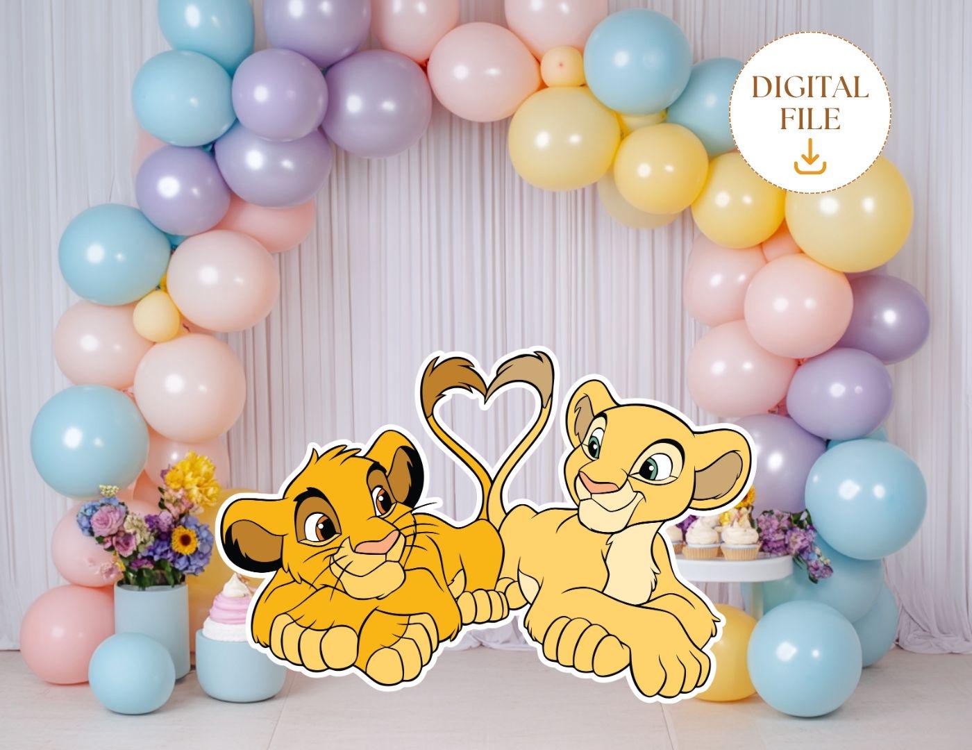 Lion King Cutout, Nala and Simba Cutout, Lion King Theme Party ...