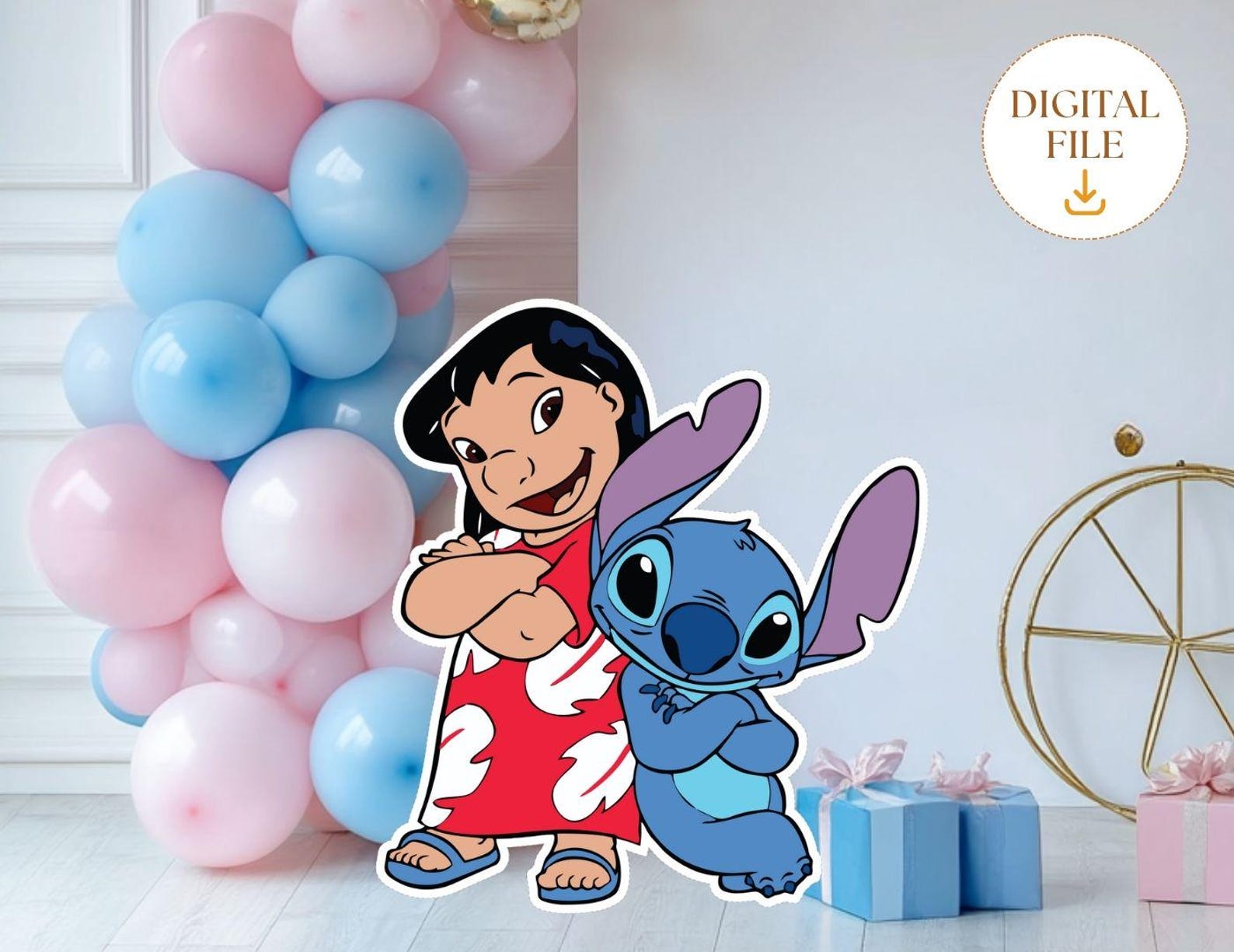 Lilo & Stitch Big Decor Cutout, Stitch Birthday Party Prop, Lilo and ...