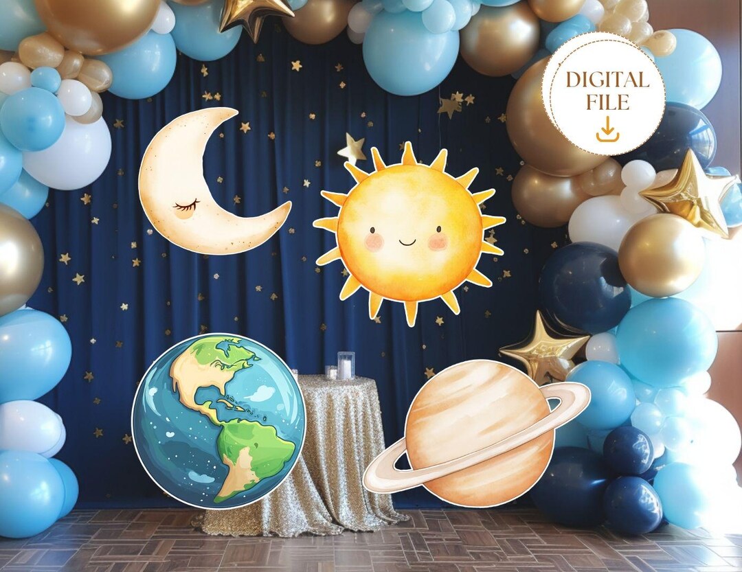 Outer Space Theme Birthday Decoration, Space Big Decor, Solar System ...